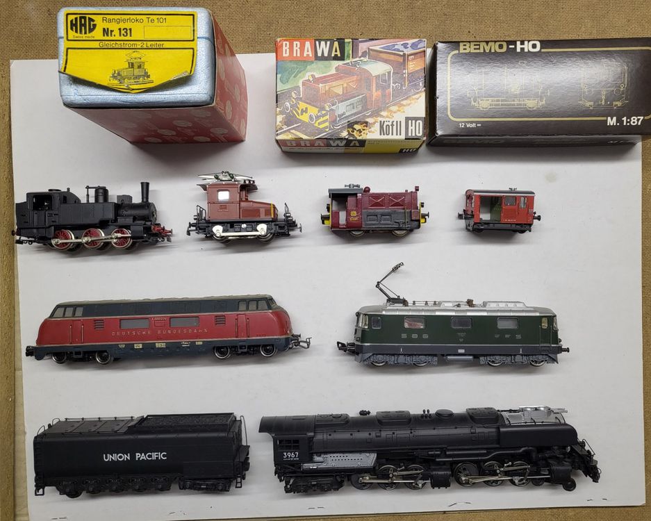 7 Gleichstromloks: HAG, BRAWA, BEMO, Rivarossi und 3 ? (Gebraucht) in ...