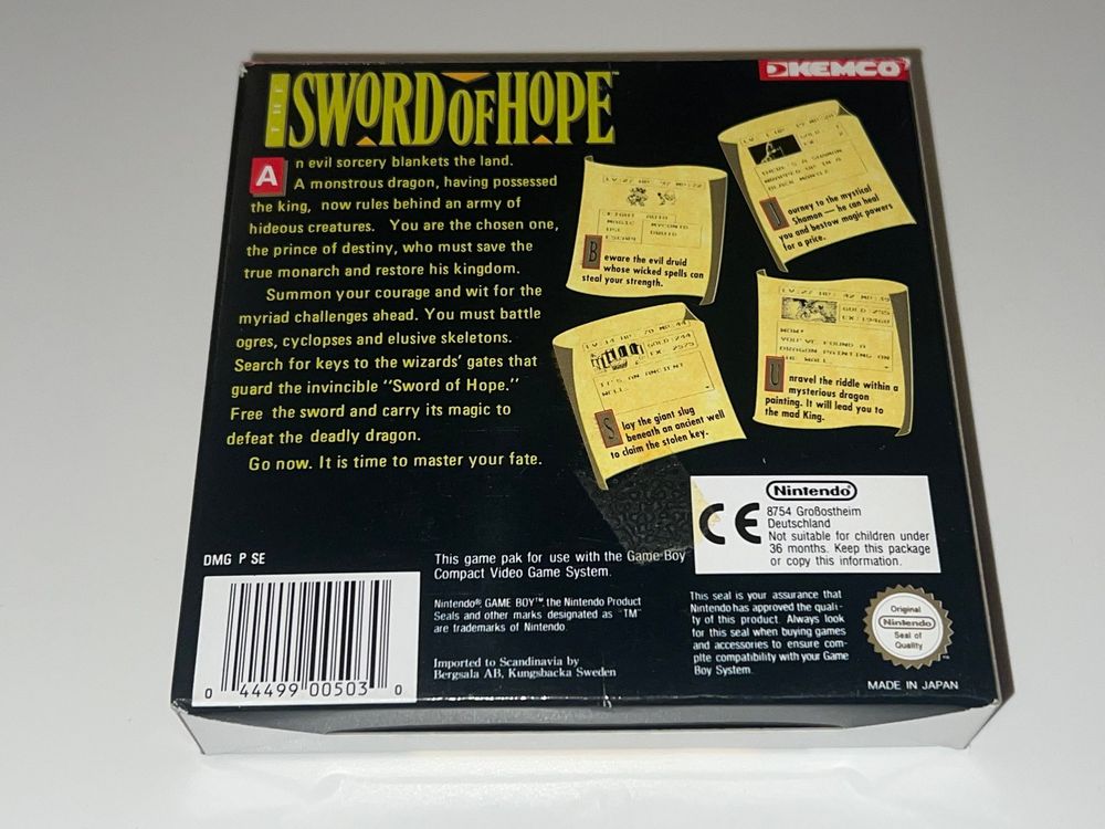 GB Spiel - The Sword of Hope (OVP) [SCN-Version] - selten (Gebraucht ...