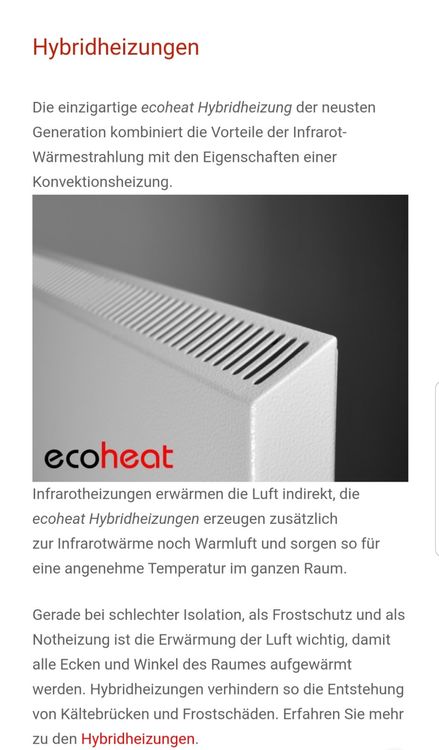 Ecoheat Hybridheizung 1000 | Kaufen auf Ricardo