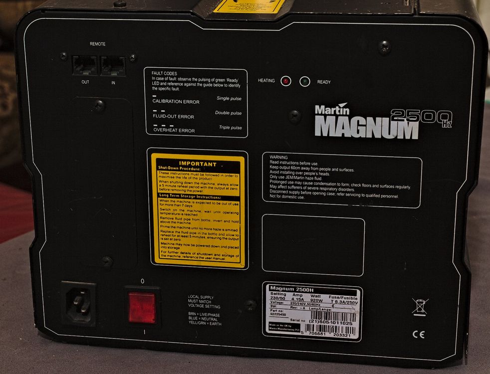 Hazer / Nebelmaschine: Martin Magnum 2500hz (Gebraucht) in Reinach BL ...