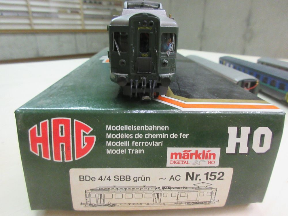 HAG locomotive no 152, dig.WS, BDe 4/4 SBB HO + 3 wagons | Kaufen auf ...