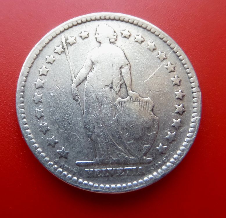 Für das Alter ein s. schönes Stück SILBER 2 Fr 1886 gebr. (Gebraucht ...