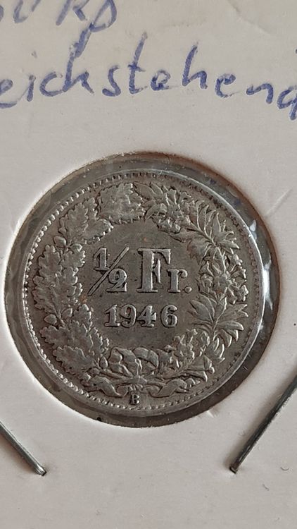 50 Rappen 1946, gleichstehend, sehr schön, (LH8) | Kaufen auf Ricardo