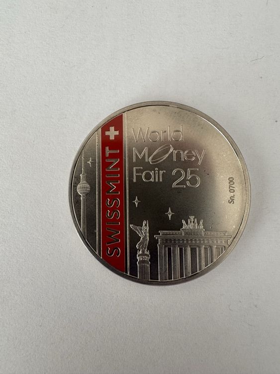 World Money Fair 25 Medaille SwissMint (Neu und originalverpackt) in Döttingen für CHF 26 – mit ...