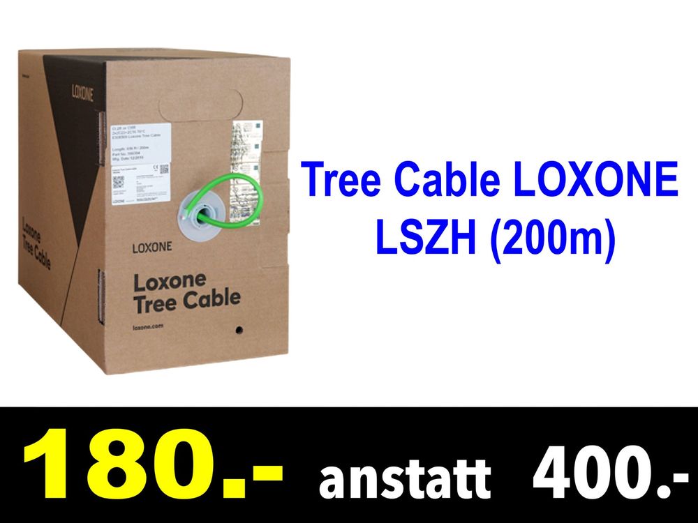 🔴 Tree Kabel LOXONE LSZH (200m)/082X (Neu und originalverpackt) in ...