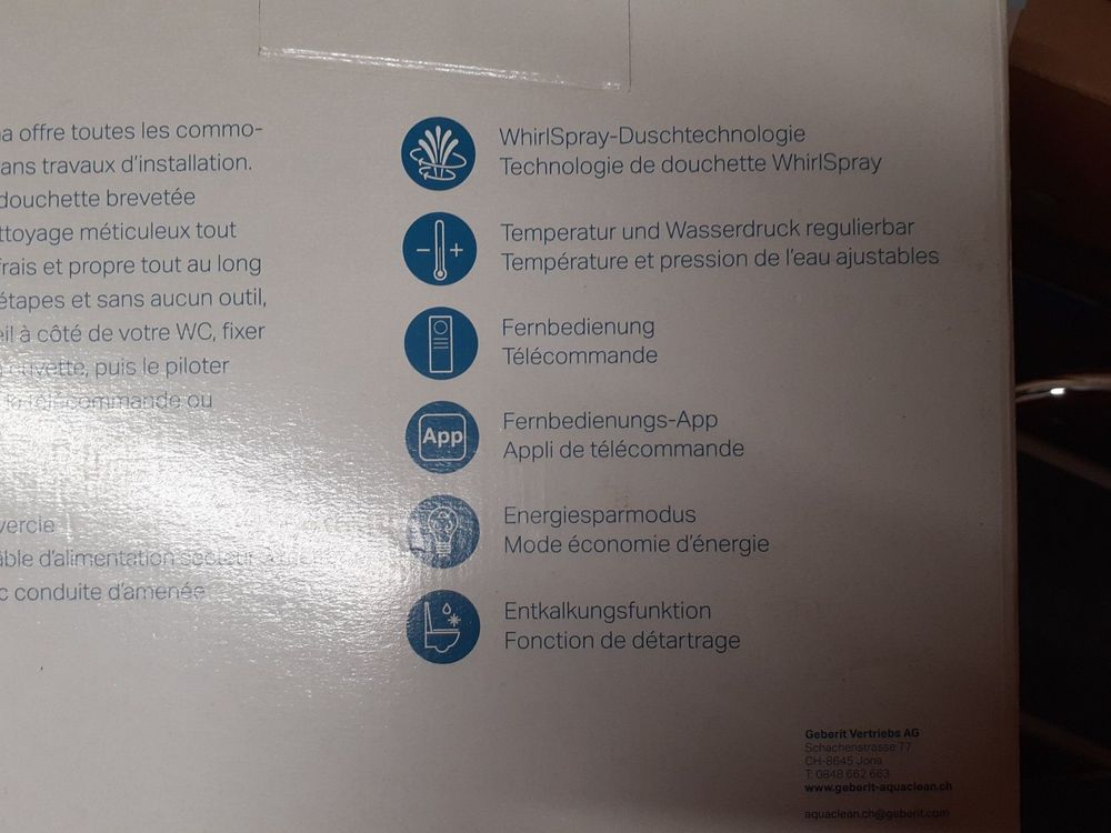 Geberit Cama Dusch-WC (Neu und originalverpackt) in Niederwil AG für CHF 320 – mit Lieferung auf ...