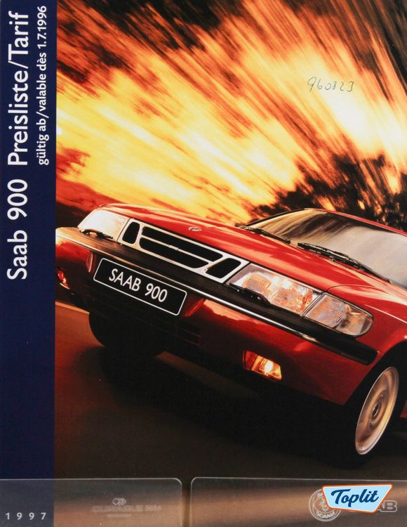 NEUWAGEN PREISLISTE - SAAB 900 ALLE MODELLE - AB 01.07.1996 (Gebraucht ...