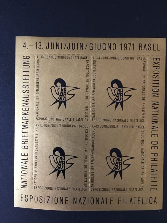 1971 Vignetten Bogen Briefmarken Ausstellung BASEL 1971 (Neu (gemäss Beschreibung)) in ...