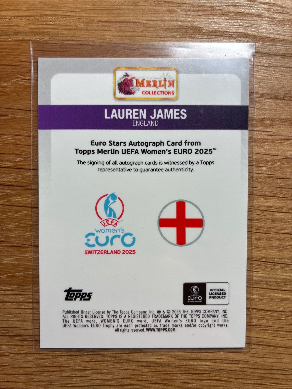Topps Merlin Lauren James England Autogramm /50 (Gebraucht) in ...