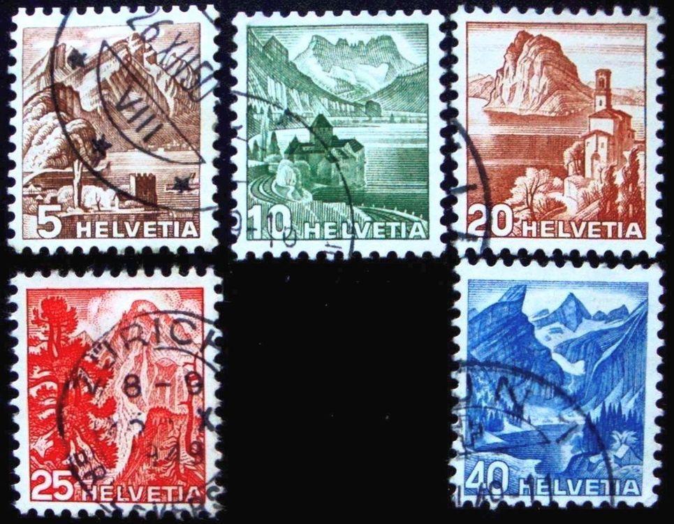 1948 : Seealpsee +Landschaftsbilder gestempelt SBK Fr. 35.-- (Gebraucht) in Thun für CHF 3 – mit ...