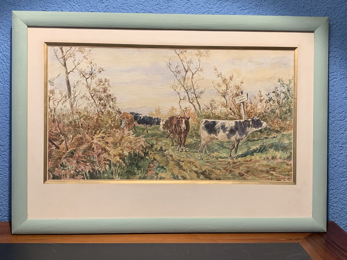 Aquarelle représentant un bocage (D'occasion) à Veytaux pour CHF 130 ...