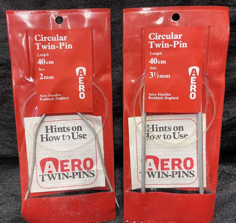 2 x Aero Circular Needle/ Circular Twin-Pins (Neu und originalverpackt ...