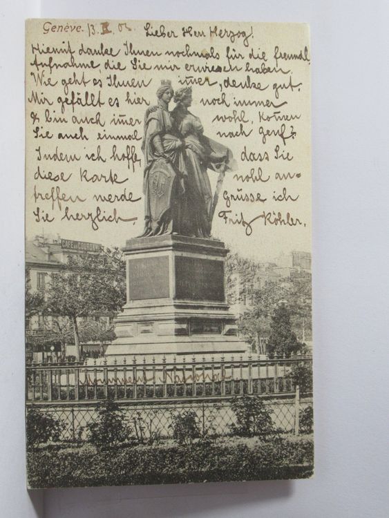 AK Genève Monument 1903 | Kaufen auf Ricardo