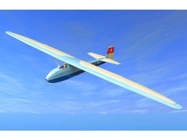 Segelflieger Grunau Baby V2 Swiss, 2480mm, ARF, VQ-Models (Neu und ...