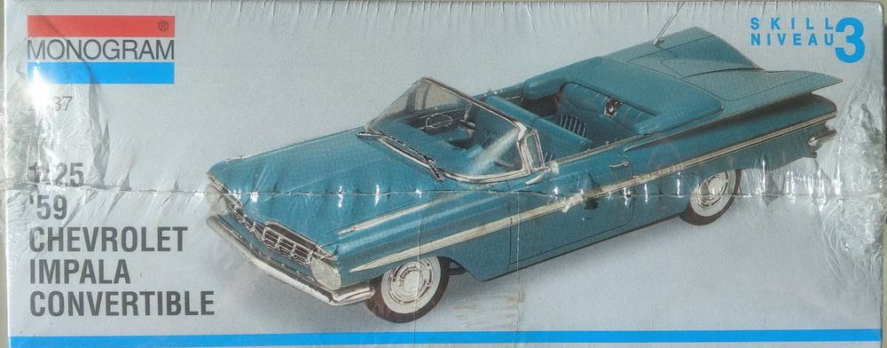 Monogram 59 1959 Chevy Chevrolet Impala Convertible 1:25 (Neu und ...