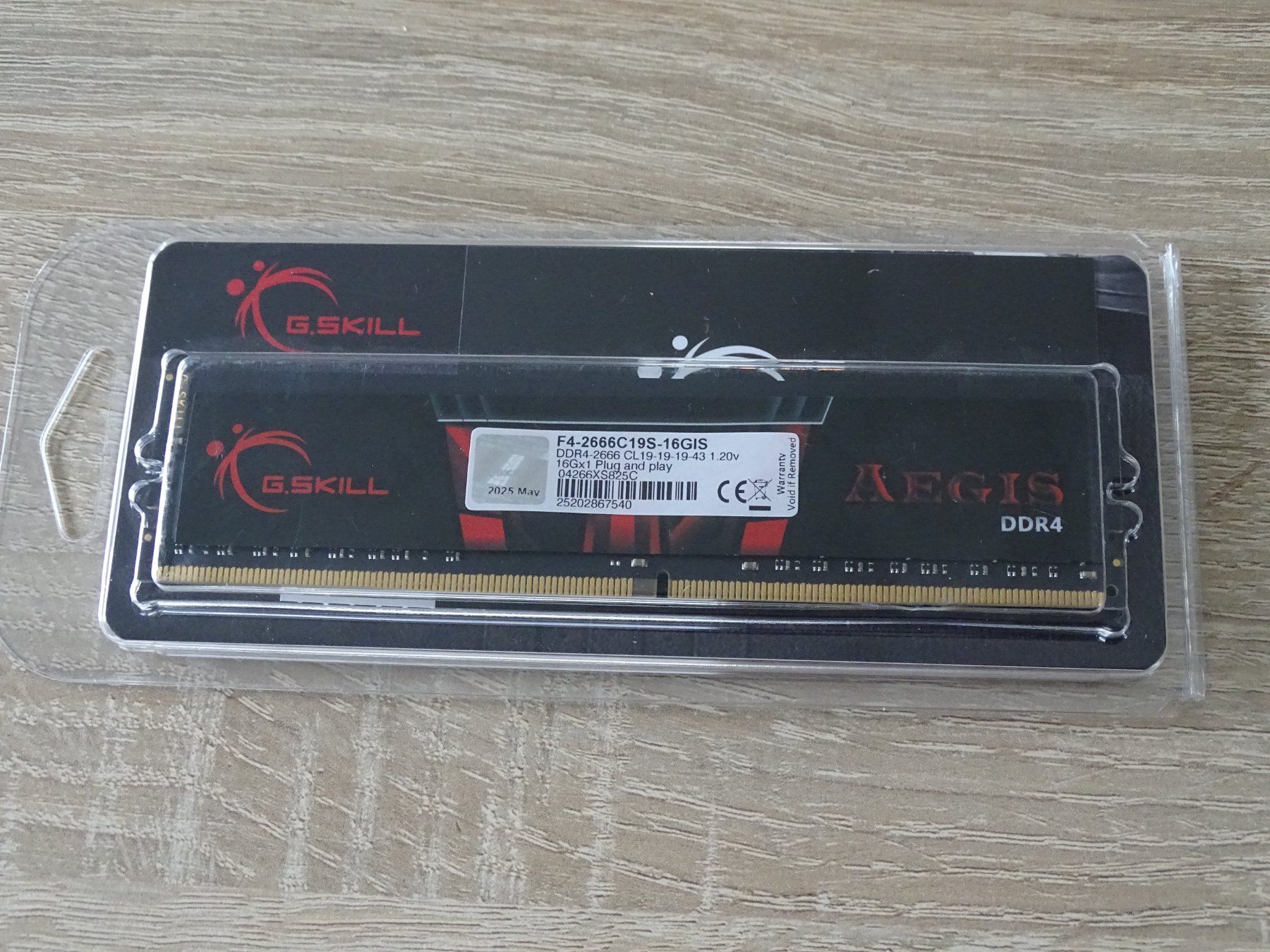 G.SKILL Aegis DDR4-2666 16GB RAM (Neu und originalverpackt) in ...