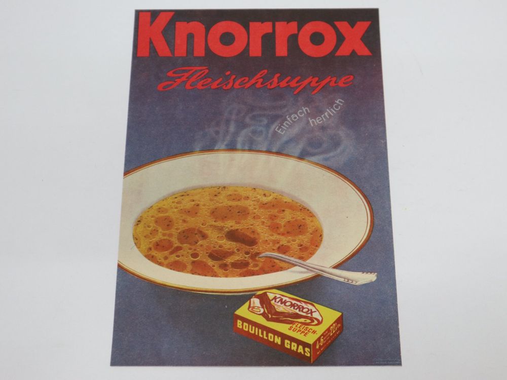 Vintage Werbung Knorrox Fleischsuppe Knorr Knorrli (Gebraucht) in ...