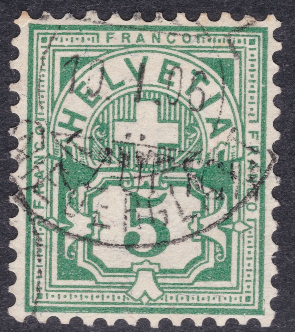 Stabstempel Zürich + Stadel b. Niederglatt ZH auf ZNr. 65B (Gebraucht) in Basel für CHF 3.5 ...