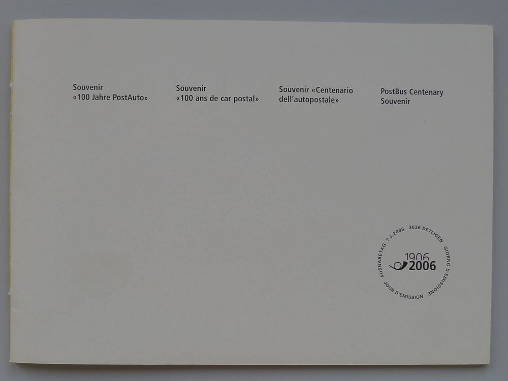 2006: HEFT mit Postauto: Viererblöcken postfrisch **. (Gebraucht) in ...