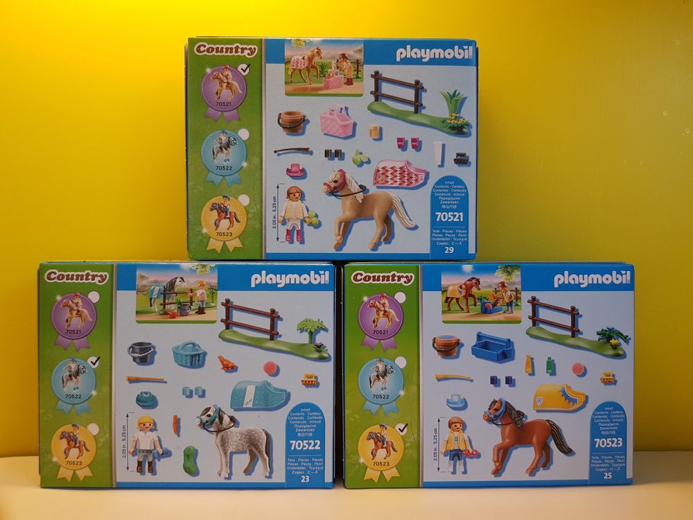 PLAYMOBIL 3x Sammelponys: 70521, 70522, 70523 NEU (Neu und originalverpackt) in St.Gallen für ...