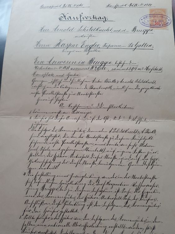 Kaufvertrag1899 (Gebraucht) in Chur für CHF 25 – mit Lieferung auf Ricardo kaufen