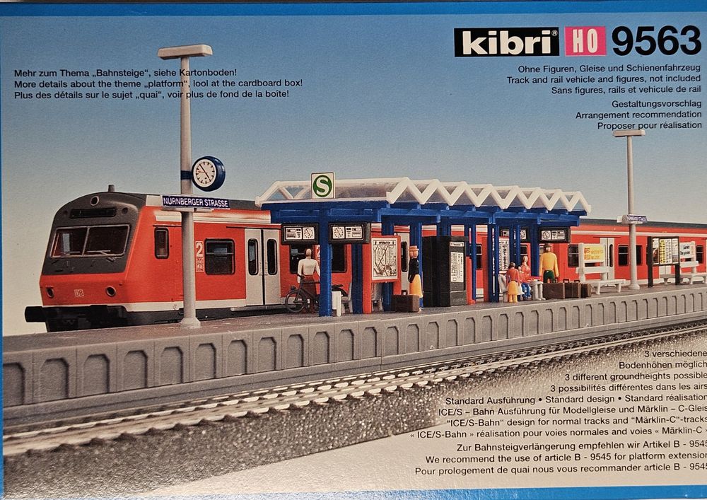 Kibri 9563 Schnellzug-Bahnsteig. Für Modell- C-Gleis und ICE (Neu und ...