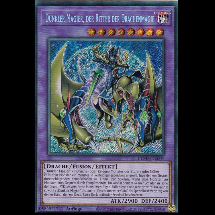 Yu-Gi-Oh! Dunkler Magier, der Ritter der Drachenmagie BLMR-D (Neu und ...