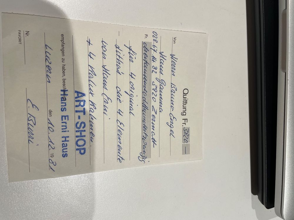 Die 4 Elemente von Hans Erni- 4 Bilder gemäss Beschreibung (Gebraucht) in Zermatt für CHF 600 ...