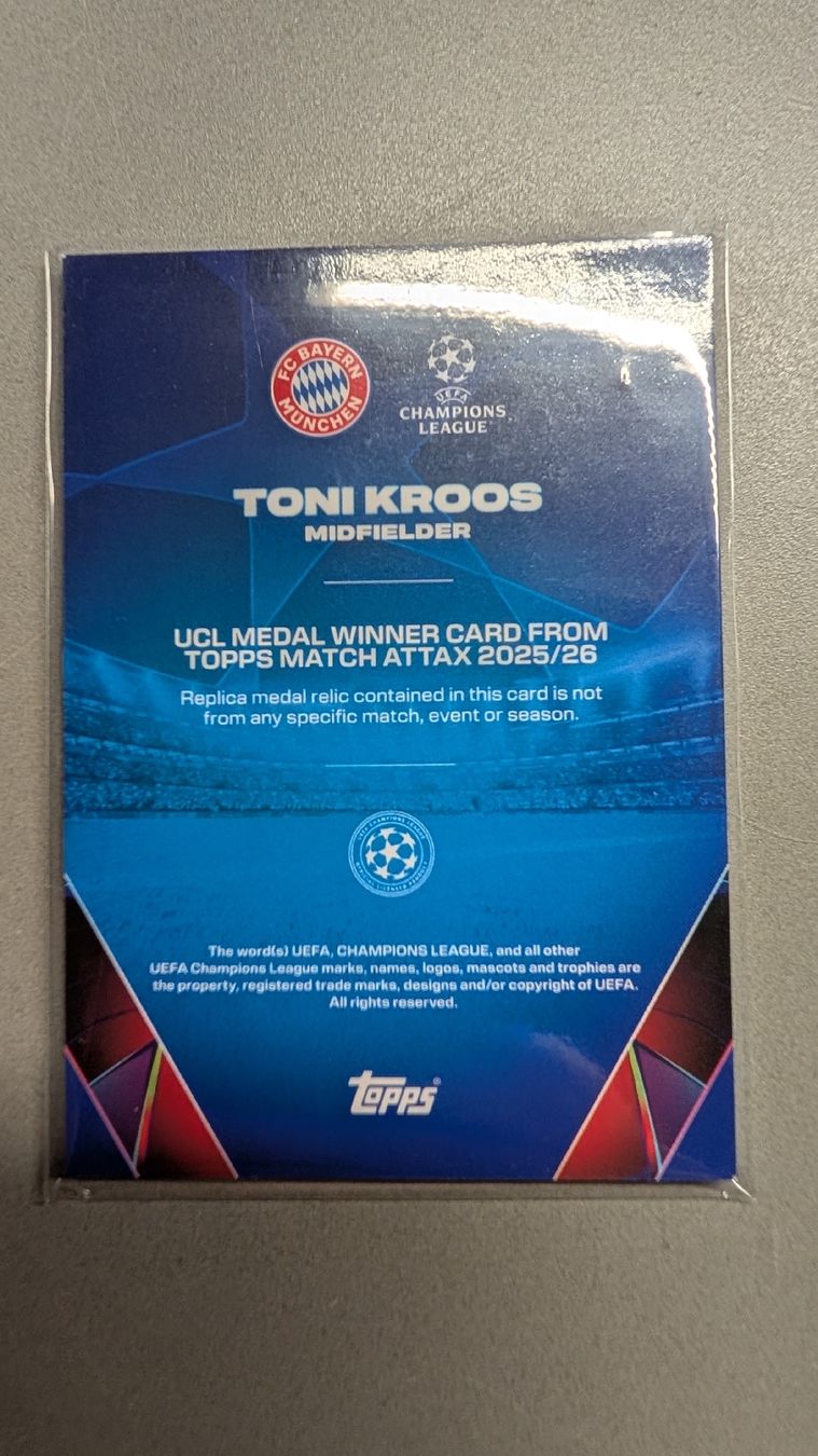 Topps 24/25 - Toni Kroos UCL Medal Winner Relic (Neu (gemäss ...