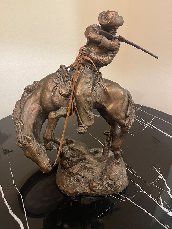 SCULPTURE EN BRONZE AUSTIN PROD 1978 WESTERN COW-BOY | Kaufen auf Ricardo
