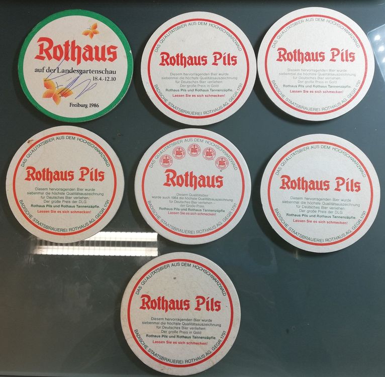 7 alte Bierdeckel Rothaus Bräu aus dem Hochschwarzwald | Kaufen auf Ricardo