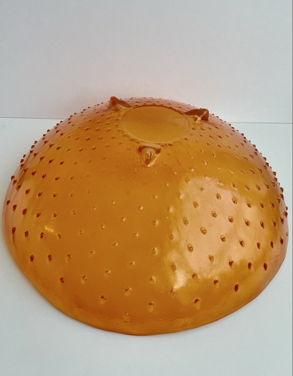 Centre de table / saladier en verre orange (D'occasion) à Genève pour ...