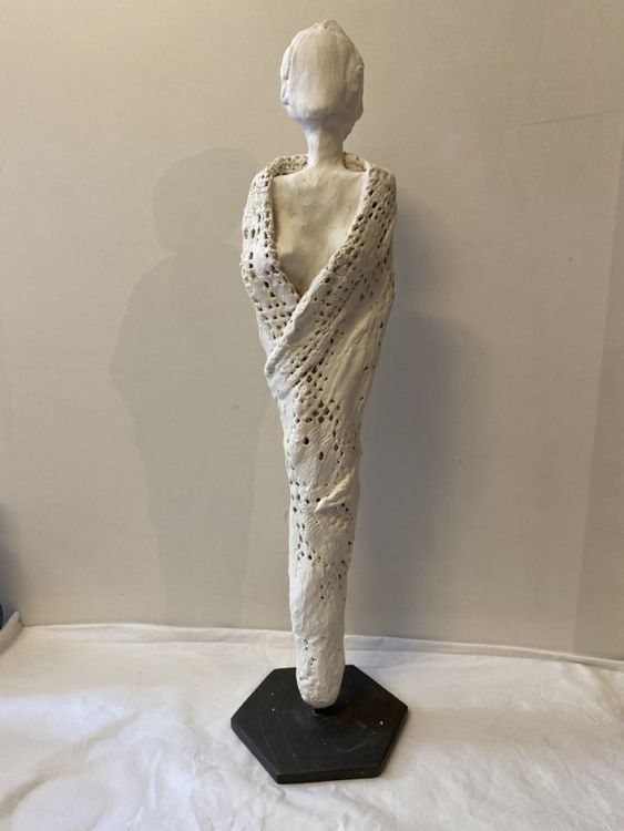 Weisse Skulptur Frauenfigur Ton Figur Kunst Handarbeit De... (Gebraucht ...