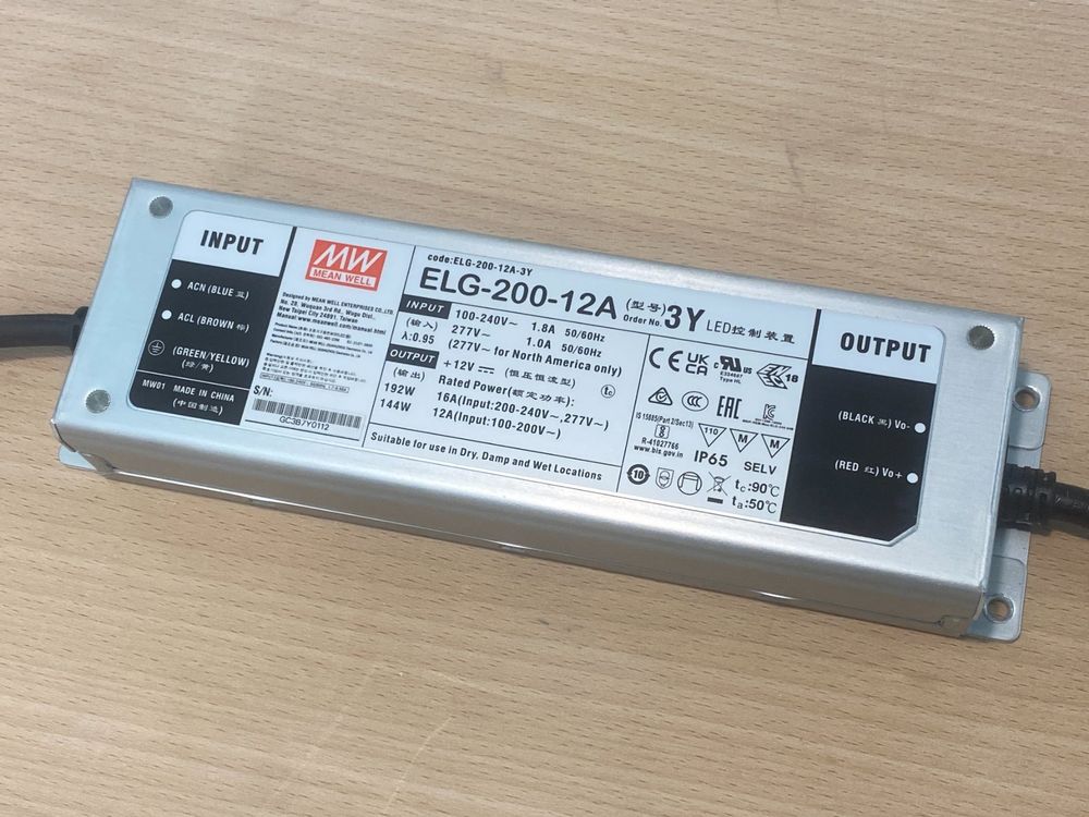 MEAN WELL, LED Netzteil ELG-200-12A-3Y, 192 W 8 - 16 A (Gebraucht) in ...