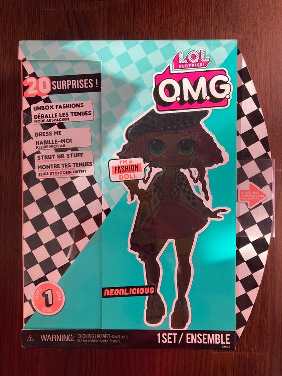 L.O.L omg Puppe Barbie (ähnl.) Neonlicious, originalverpackt (Neuf avec ...
