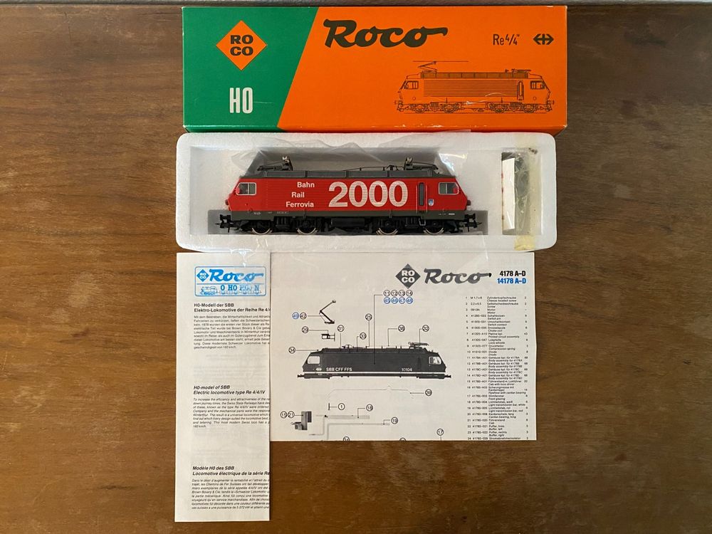 Roco Lok SBB Re 4/4 IV H0 14178 "Bahn 2000" AC-Analog +NEU+ (Neu ...