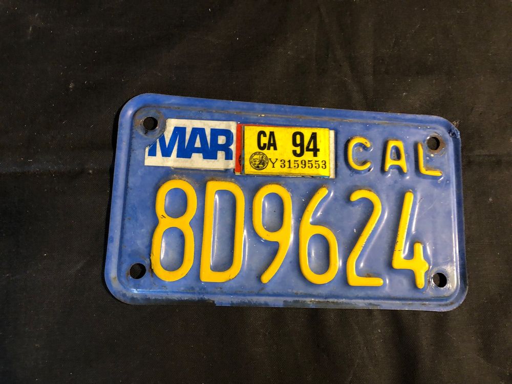 Nummer Nummernschild Motorradschild California | Kaufen auf Ricardo