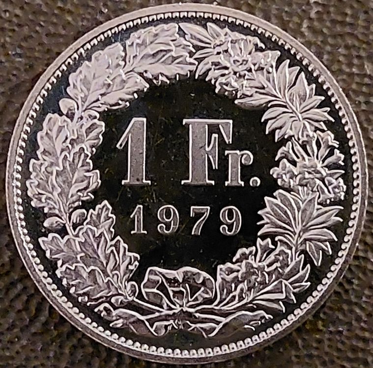 1 Franken 1979 stgl. / aus Münzsatz (Neu (gemäss Beschreibung)) in Arch für CHF 6 – mit ...