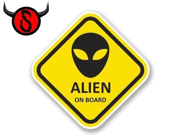 Auto Sticker – Alien on Board | Kaufen auf Ricardo