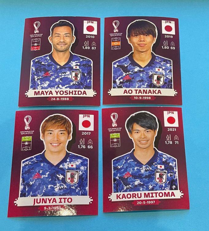 Panini WM 2022 Qatar - JAPAN - JPN 9, JPN 14, JPN 17, JPN 19 (Gebraucht) in Lengwil für CHF 2 ...