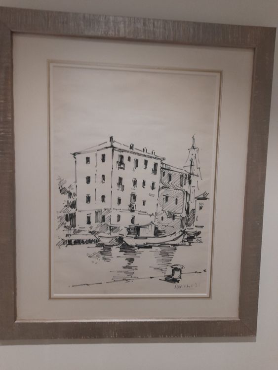 MUNARO 1973 Tableau au crayon noir authentique (Neu (gemäss ...