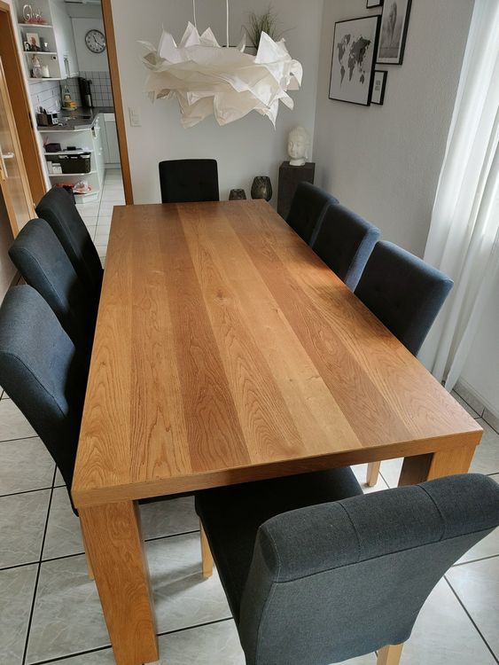 Eichen-Massiv-Tisch 240 x 100 x 75 (LxBxH), Einzelstück | Kaufen auf Ricardo