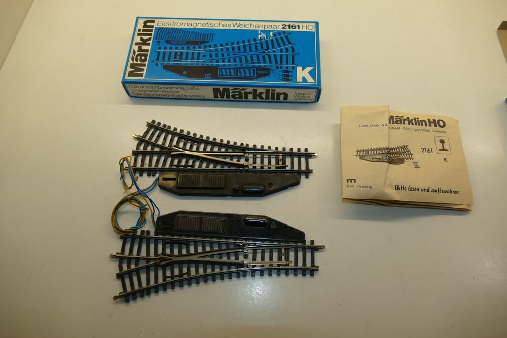 Märklin H0: K-Gleis Weichenpaar (K.Nr. 2161) Einheit 3 (Gebraucht) in ...