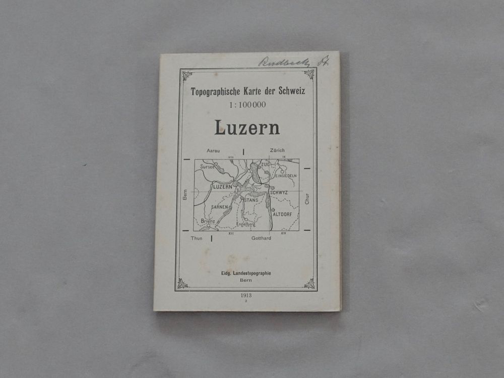 Luzern, Topographische Karte, 1913 (Gebraucht) in Lenzburg für CHF 4 – mit Lieferung auf Ricardo ...