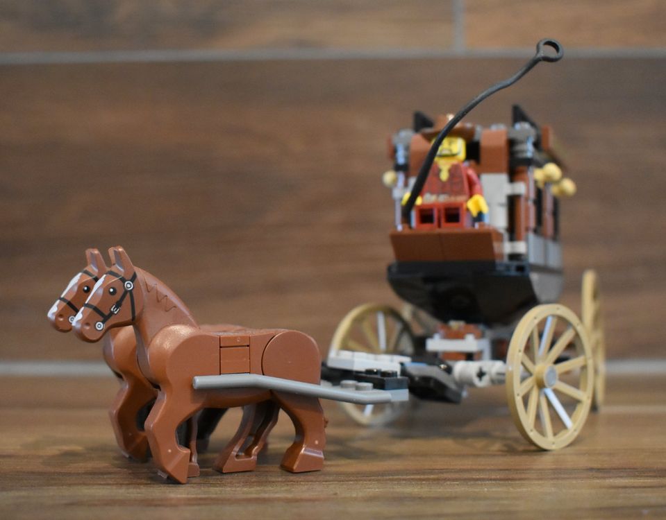 Lego Pferde Western Kutsche mit Pferden MOC Unikat | Kaufen auf Ricardo