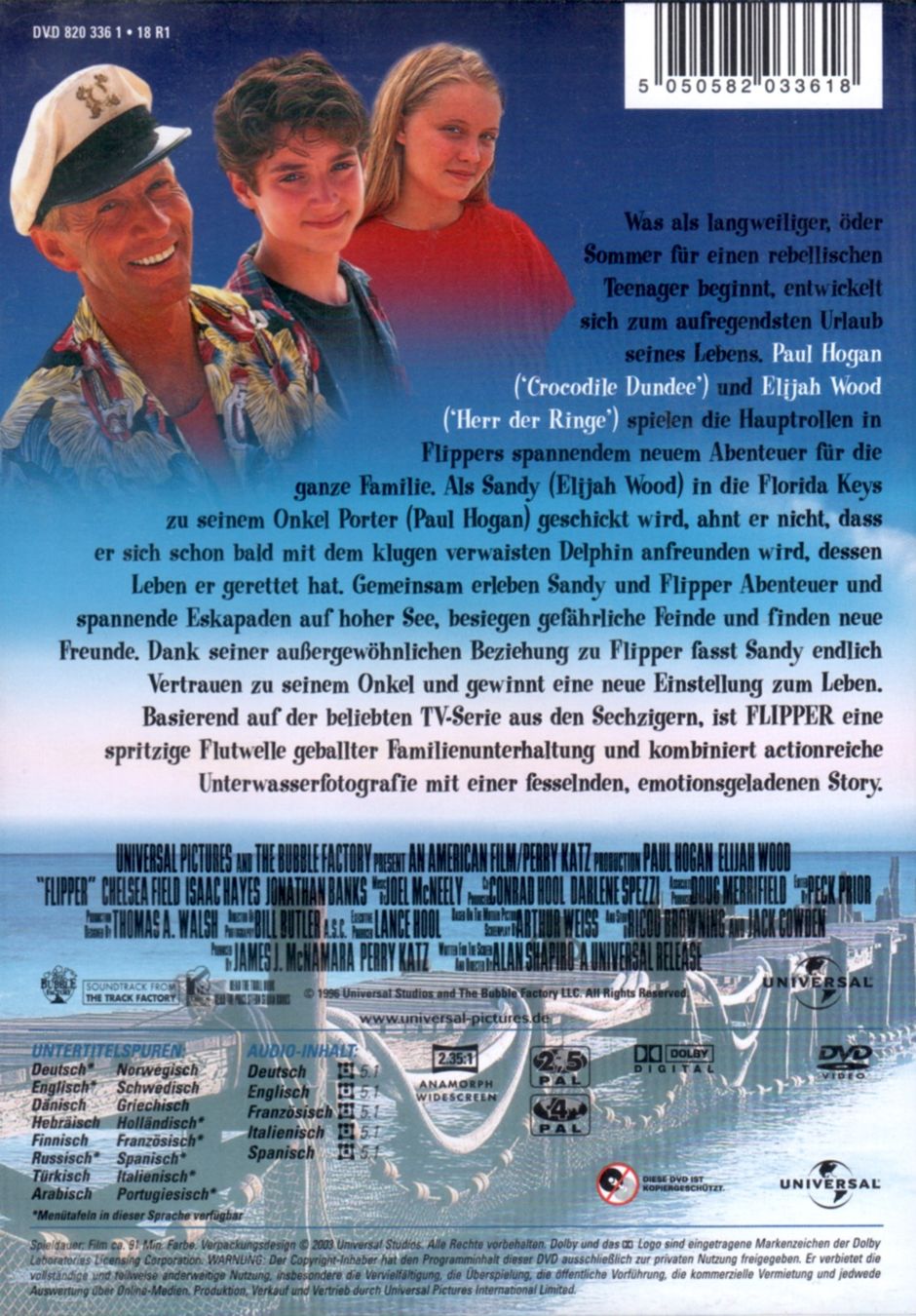 DVD: Flipper (mit: Paul Hogan, Elijah Wood) (Gebraucht) in Tägerig für ...