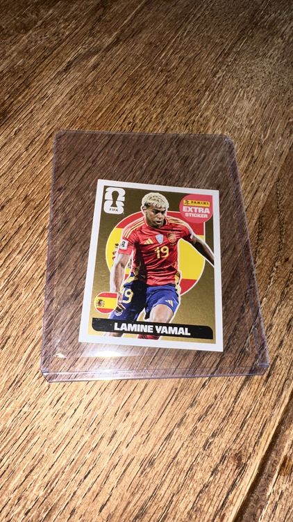Panini Fifa world cup 2026 lamine Yamal extra stickers Gold (Neuf avec ...