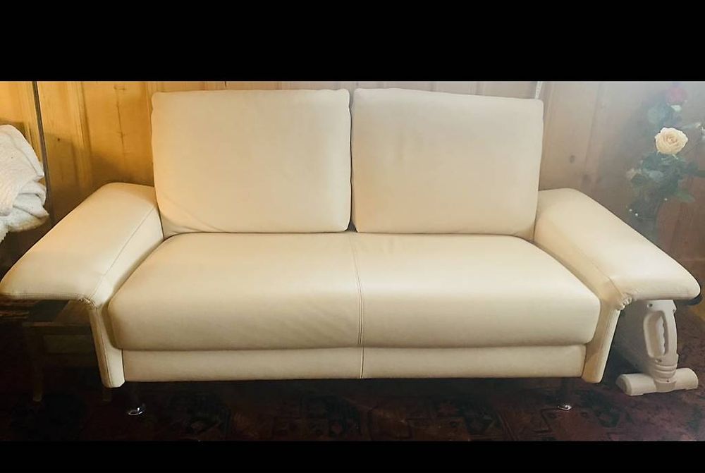 SOFA echt Leder - Creme - chic (Gebraucht) in Hindelbank für CHF 2500 – nur Abholung auf Ricardo ...