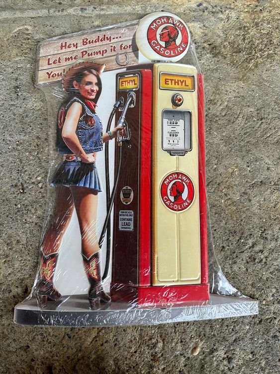 Pin up Tankstelle benzin classic werbung reklame mohawk (Neu (gemäss ...