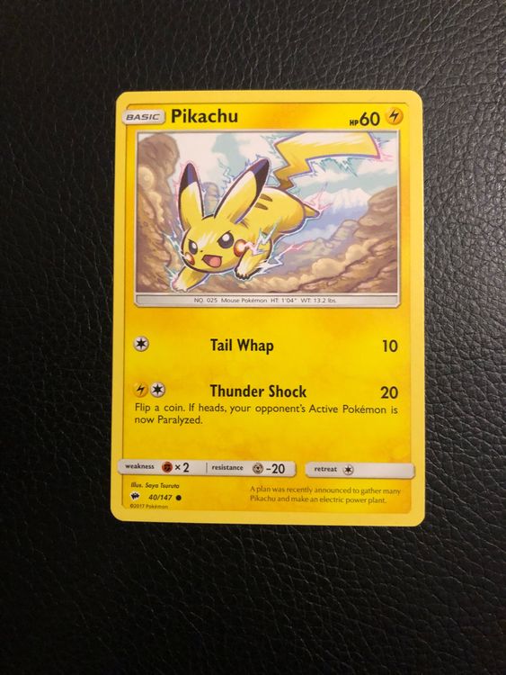 Burning Shadows Pikachu 40/147 Ab 1 | Kaufen auf Ricardo